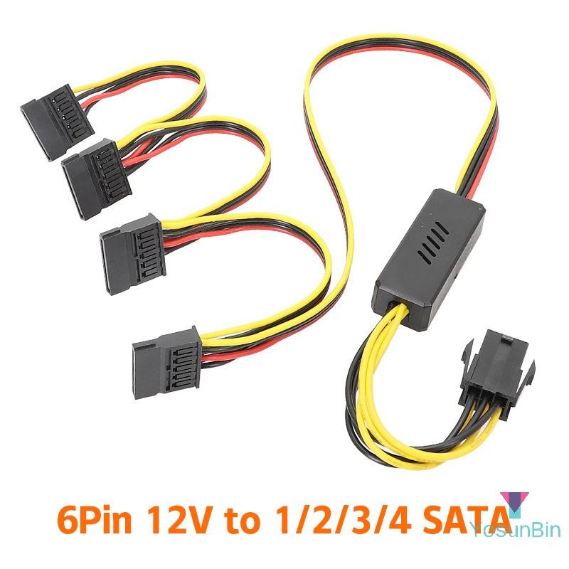 YosunBin] 8PIN/6PIN To Sata Hard Power Supply Adapter Connector Cable ...