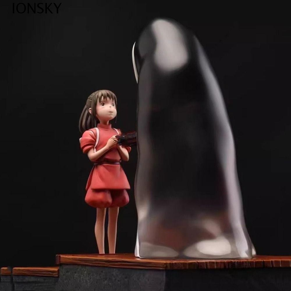 IONSKY Spirited Away รูป,เครื่องประดับน่ารัก PVC ตุ๊กตา Faceless Man ...