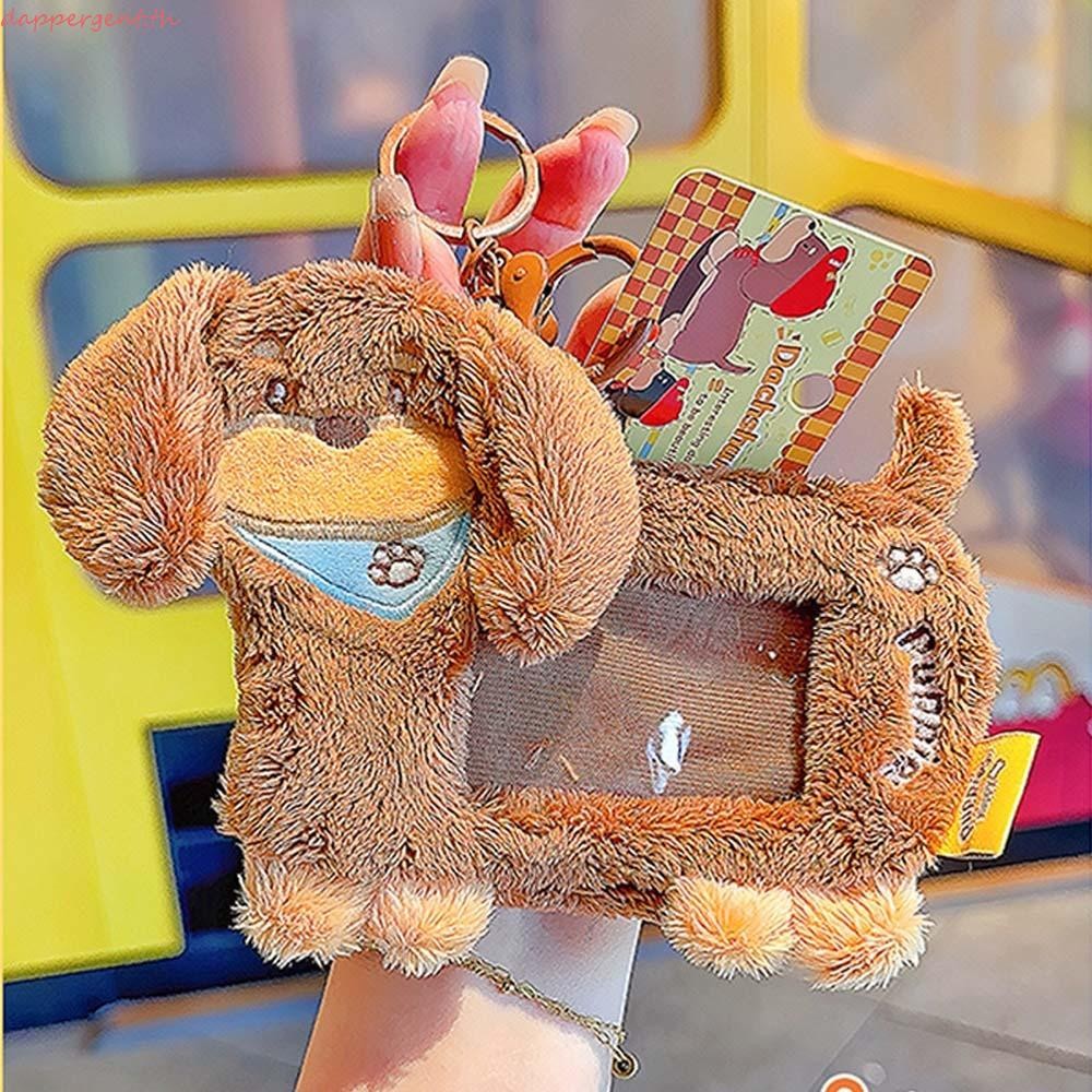DAPPERGENT สุนัขไส้กรอกผู้ถือบัตร, PVC โปร่งใส Dachshunds ฝาครอบการ์ด, Kawaii PP ผ้าฝ้ายตุ๊กตา ...