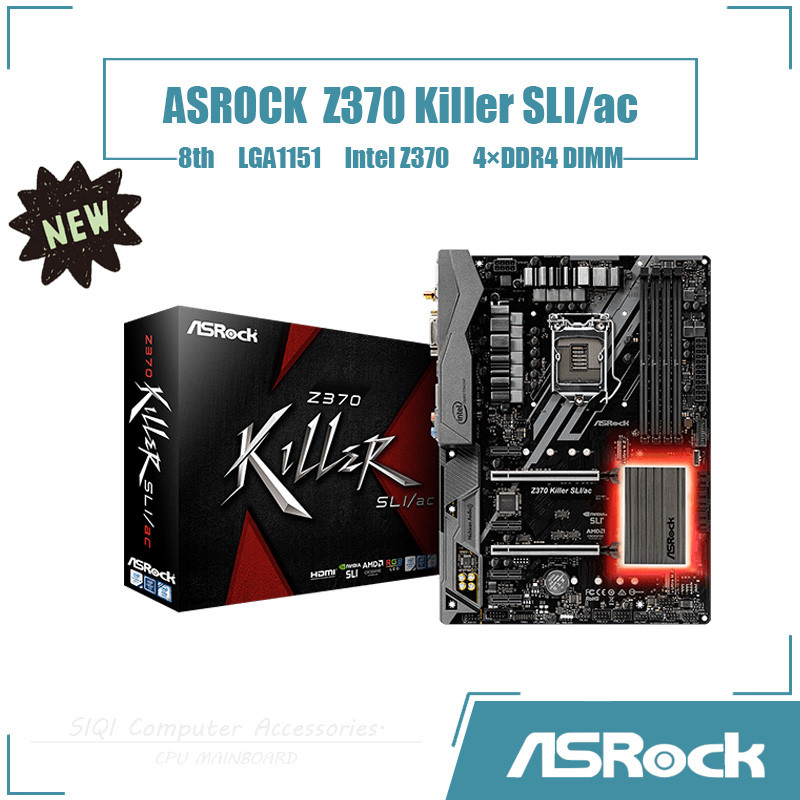 [ใหม่] Asrock Z370 Killer SLI/ac เมนบอร์ด 4DDR4 DIMM Intel Z370 LGA1151 ...