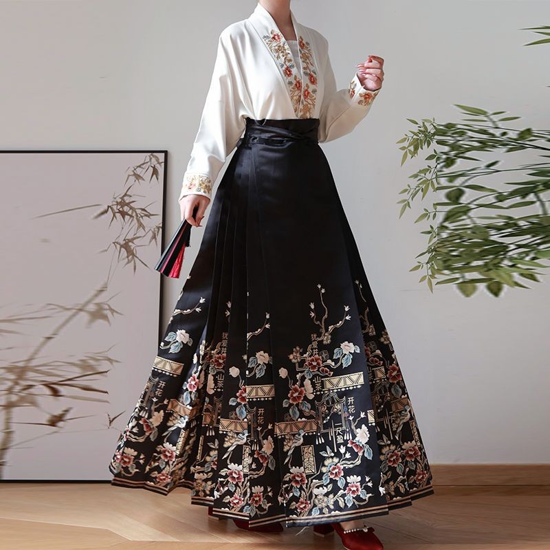 Cao Zhou Xinyue Original Hanfu หญิง Ming ทําดอกไม้ Blooming Rich ทุกวัน ...