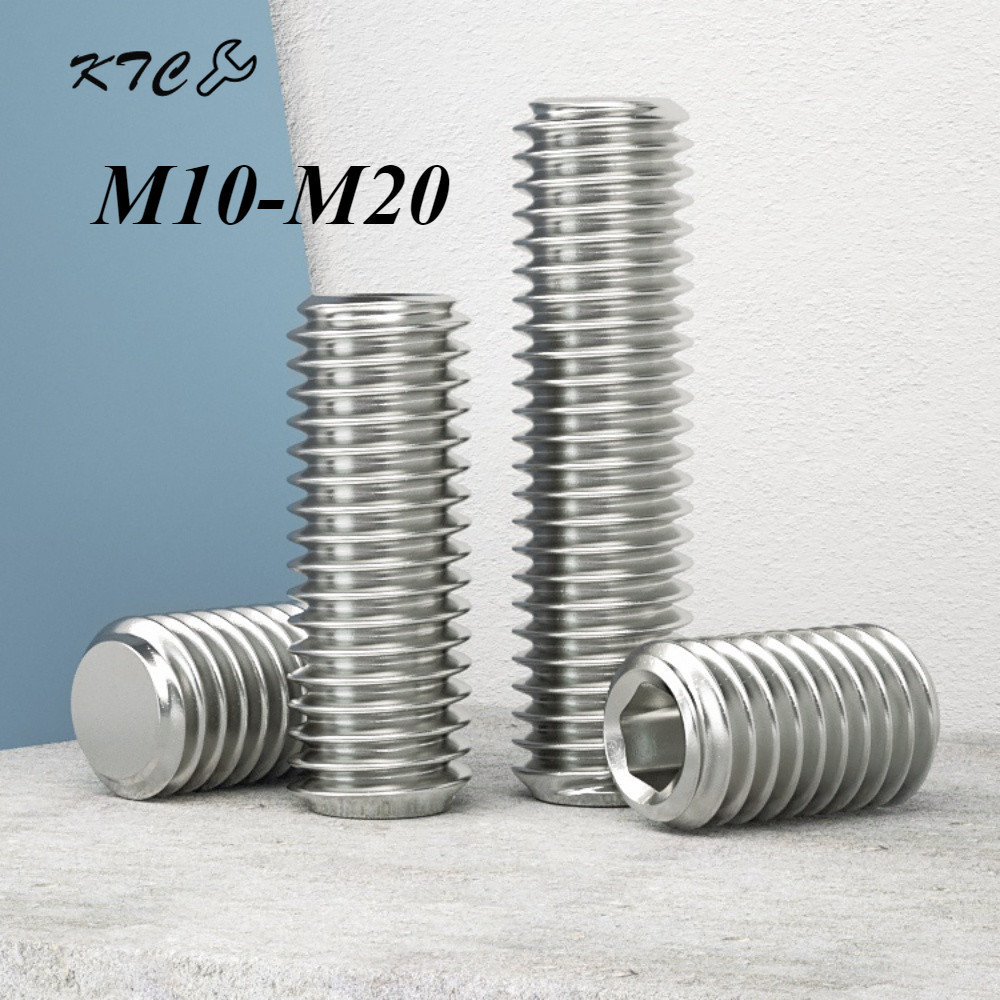 [Jimi] สกรูหกเหลี่ยม Headless สกรู 304 สแตนเลสสกรูยึดปลายแบน M10M12/M16/M20 | Shopee Thailand
