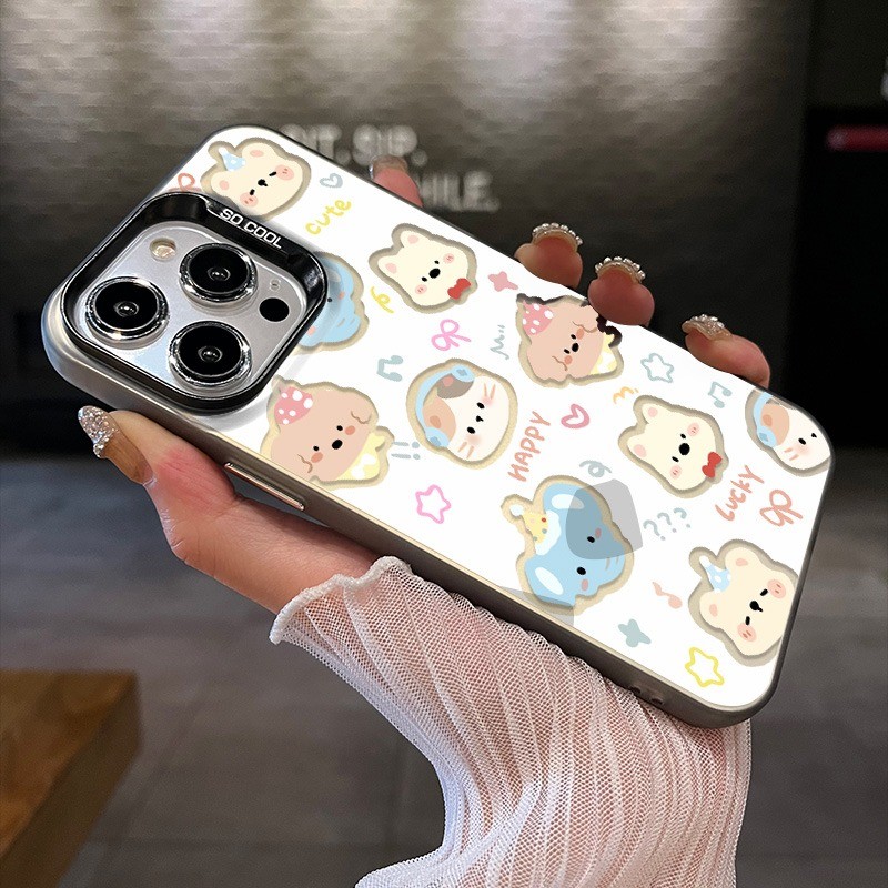 ️จัดส่งทันที ️เคสไอโฟน11 12 13 14 15 16 Pro Max น่ารัก animal family Hard Case For iPhone 13PM ...