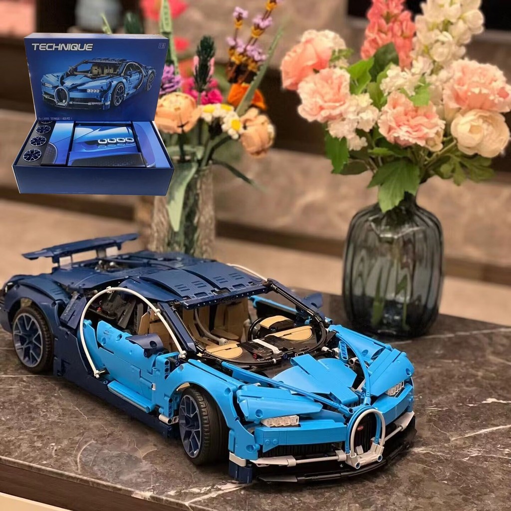 เข้ากันได้กับ Lego Bugatti Veyron Building Blocks กีฬารถประกอบปริศนา ...