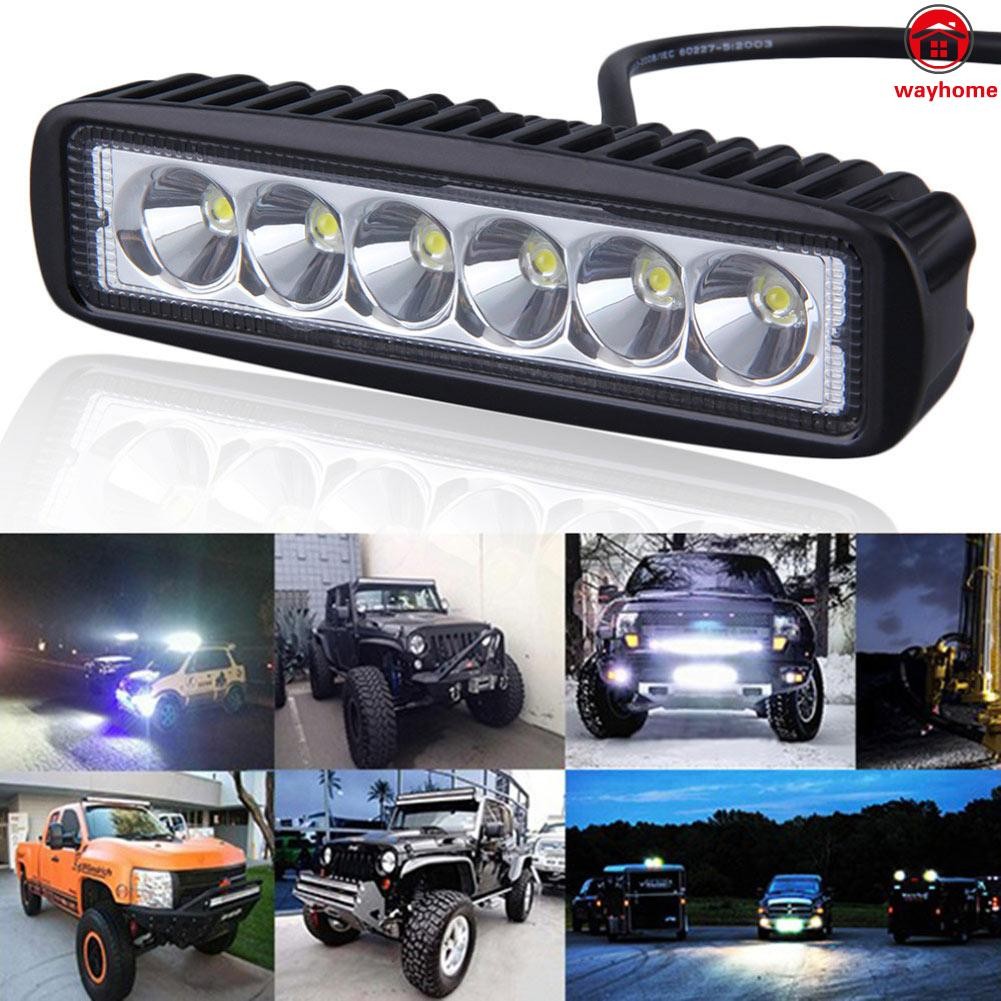 18w ไฟ LED สีขาวขับรถหมอก Offroad Work Bar โคมไฟ SUV รถเรือรถบรรทุก | Shopee Thailand