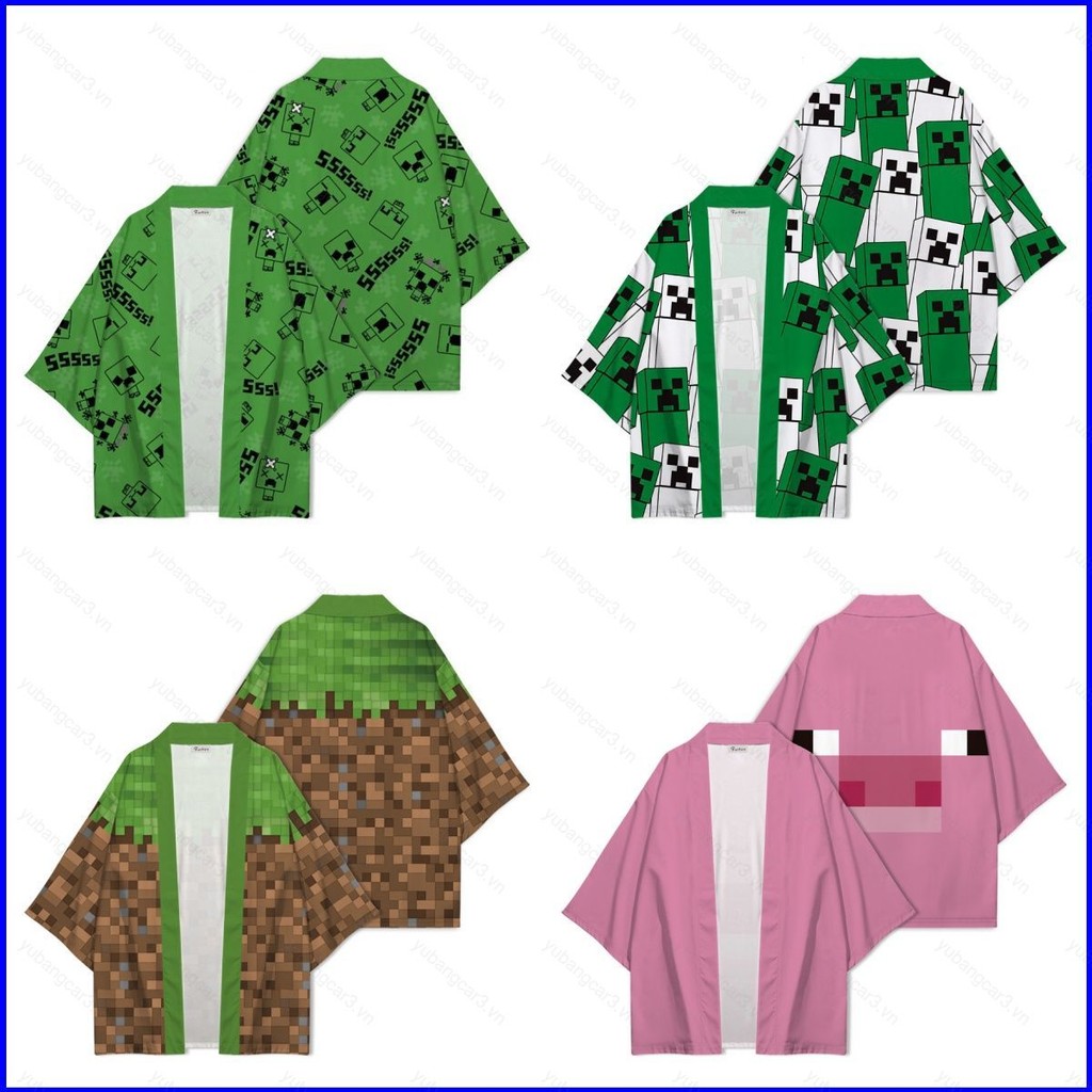 Yb3 A Minecraft Movie haori primest frock คาร์ดิแกนชุดกิโมโน coat เสื้อ ...