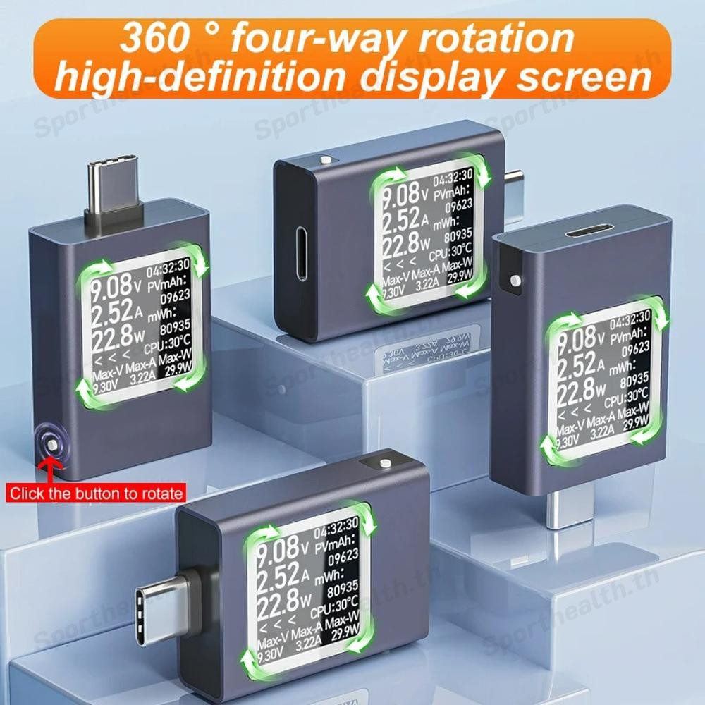 Usb C Power Meter DC 4.5-50V 12A DC แรงดันไฟฟ้าแอมป์มิเตอร์ Power Meter ...