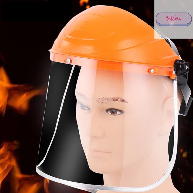 TT โปร่งใส Full Face Shield ความปลอดภัย PC Head-mounted Eye Screen หมวก ...