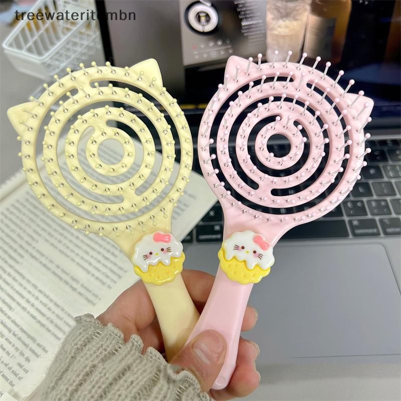 Tt การ์ตูนใหม่ Sanrio Hello Kitty แต่งหน้า Hollow Out Comb หวีนวดปุย ...