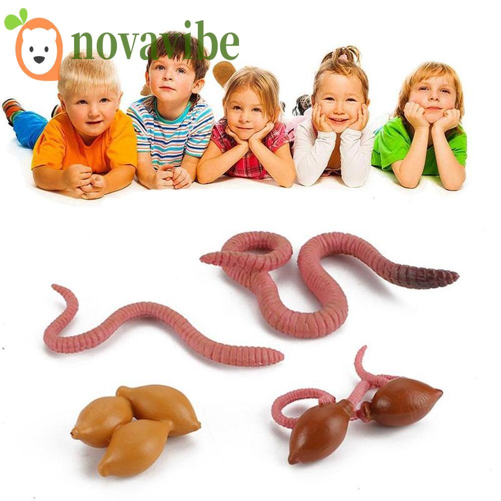 NOVAVIBE ชีวิตที่สมจริงรอบ Sea Life พลาสติก Earthworm King Crab สัตว์ ...