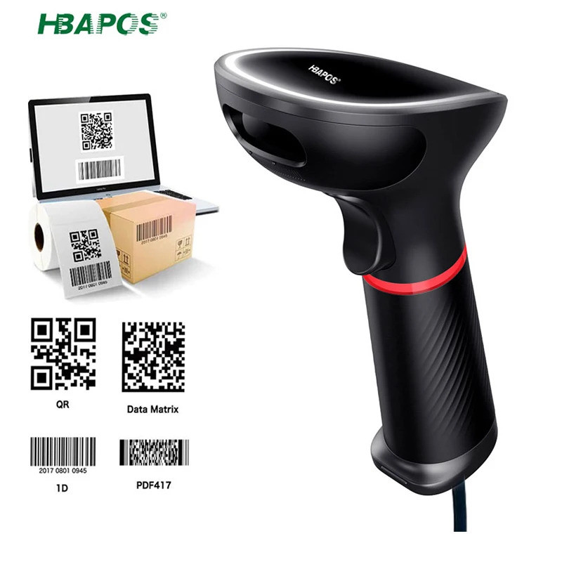 2D Barcode Scanner แบบมีสาย อัตโนมัติ ปืนสแกนแบบถือ Data Matrix PDF417 ...
