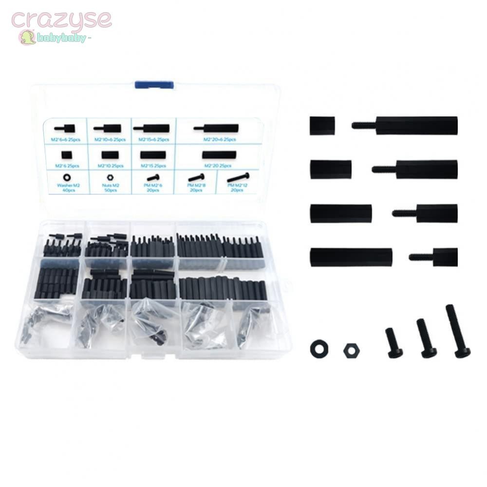 CRAZYSPE350PCS Nylon Hex Spacer Standoff Screw Nut Kit for Electronics ...