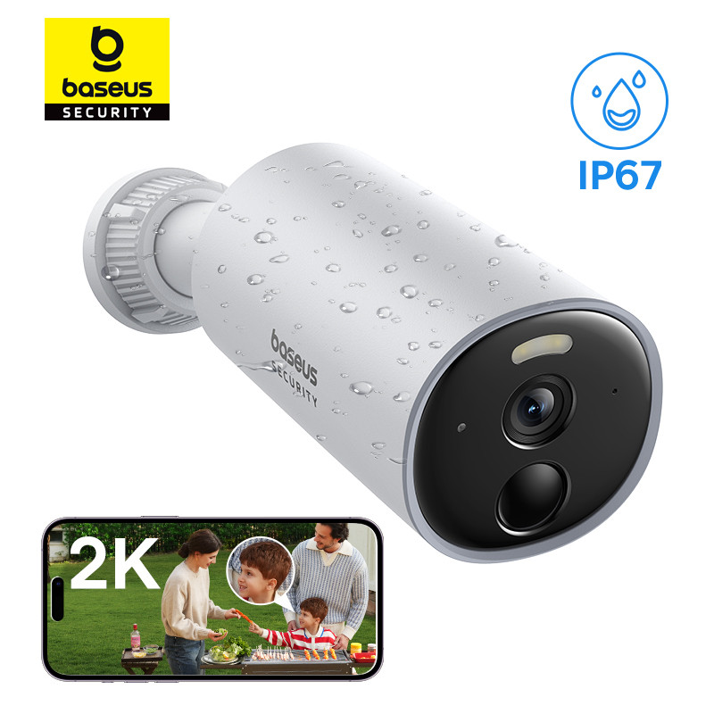 Baseus ความปลอดภัยใหม่ B1 กล้องกลางแจ้ง 2K กล้อง Wifi ไร้สายระบบป้องกันความปลอดภัย 24/7 การ ...