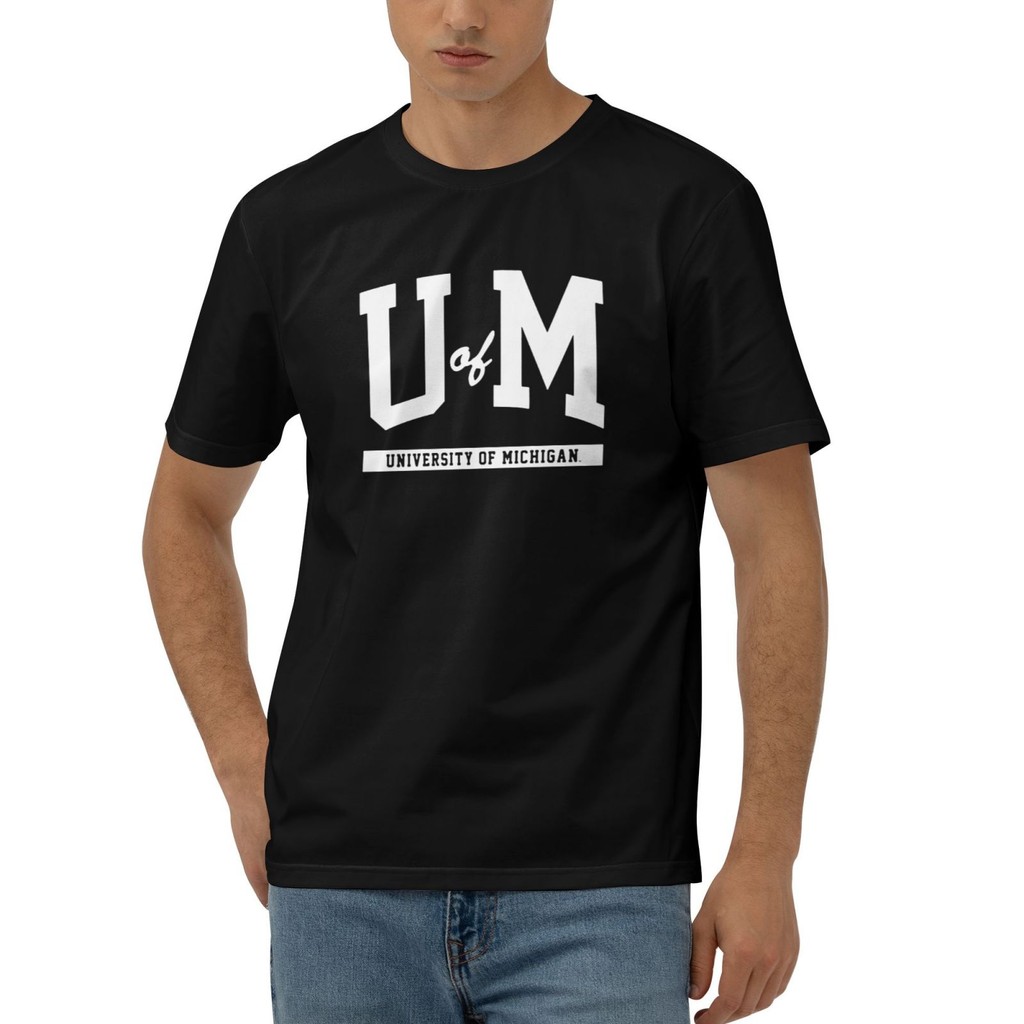 ขายส่ง Casual Mens Tshirt University Of Michigan U Of M Arch Block ทีม ...
