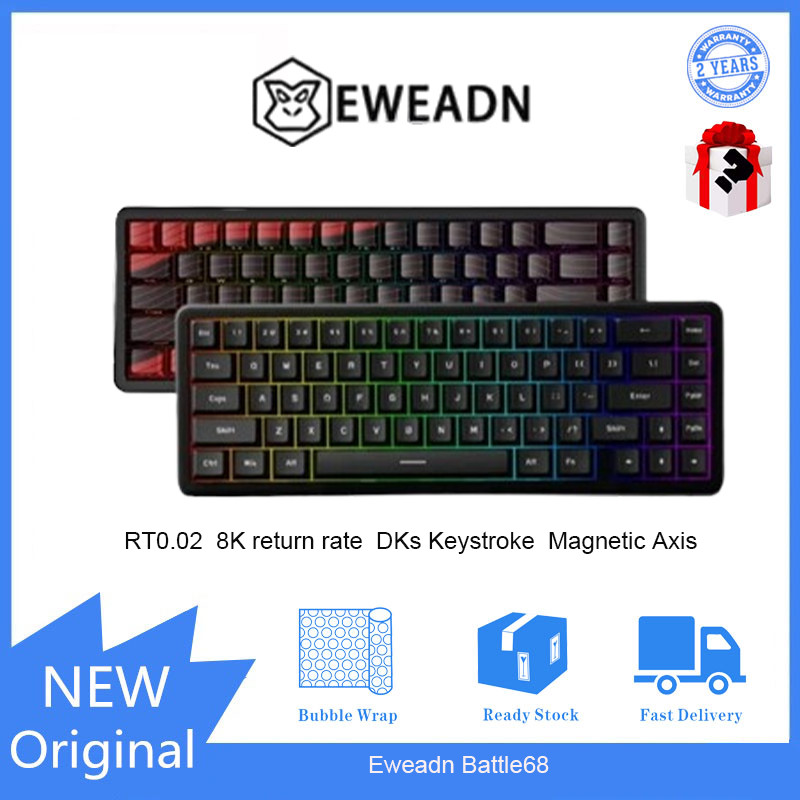 Eweadn Battle68 คีย์บอร์ดแกนแม่เหล็กสําหรับเล่นเกม, แบบถอดเปลี่ยนได้แบบ ...