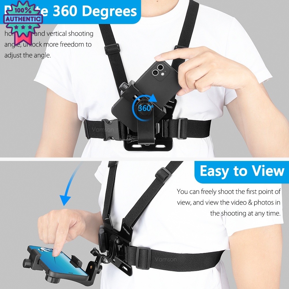 คลิปสายคล้องหน้าอก สำหรั Camera GoPro Hero Chest Mount Strap สายรัด ...