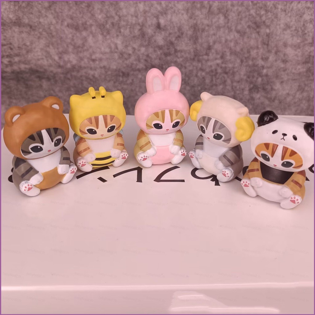 Yb 5 ชิ้น Mofusand Action Figure COS สัตว์น่ารักนั่งท่าทางตุ๊กตาของเล่น ...