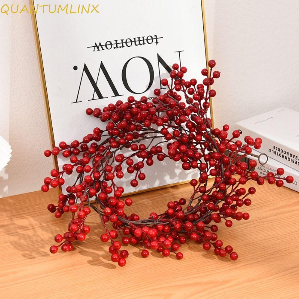 Quantuml Red Berries String, หวายแขวนผนังคริสต์มาส Berry, Elegant ยาว ...