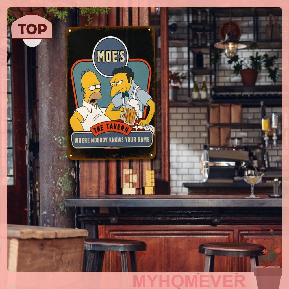 โลหะ Moe s Tin Sign ภาพวาดเหล็กสี่เหลี่ยม Wall Home Bar Art Decor30x40 ...