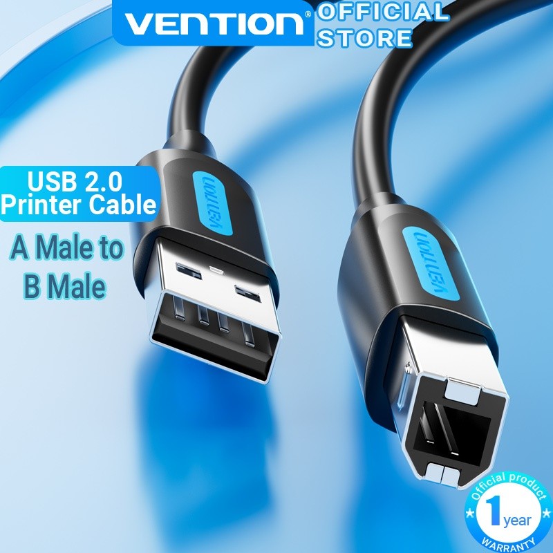 Vention สายสแกนเนอร์ USB 2.0 USB A Male To B Male Sync Data USB Printer ...