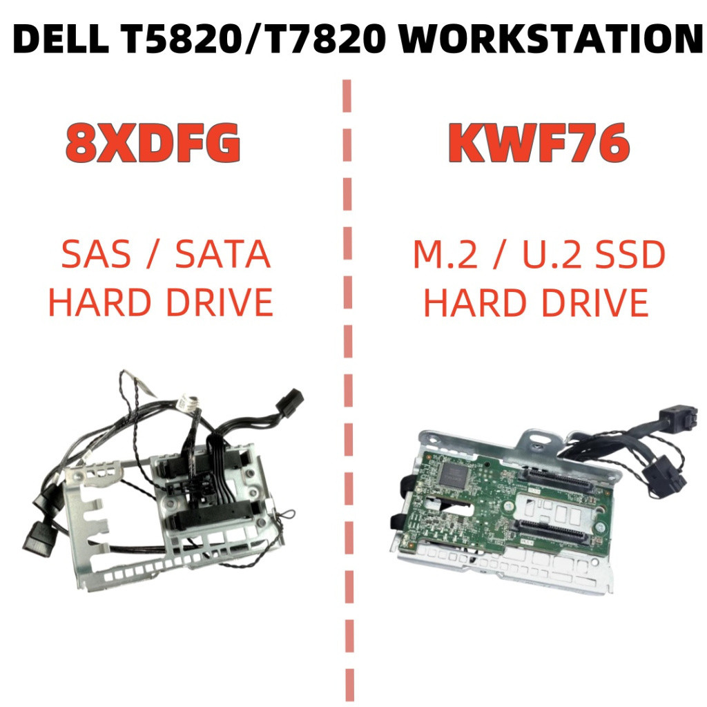 Dell Flexbay T5820 T7820 U.2 NVME Solid State Drive Backplane KWF76 SAS ...