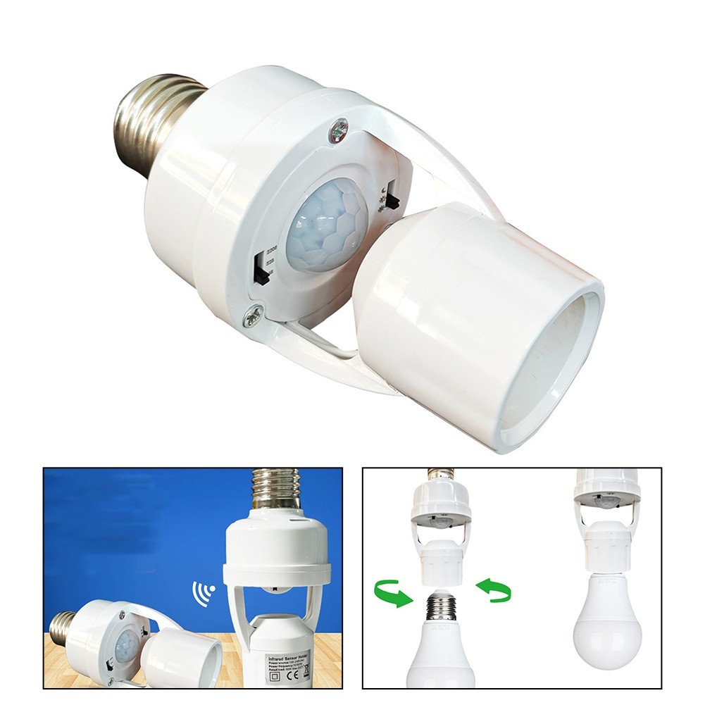 ที่วางหลอดไฟ Smart Motion Sensor E27 Pir Induction Sensor Adapter ที่ 9809