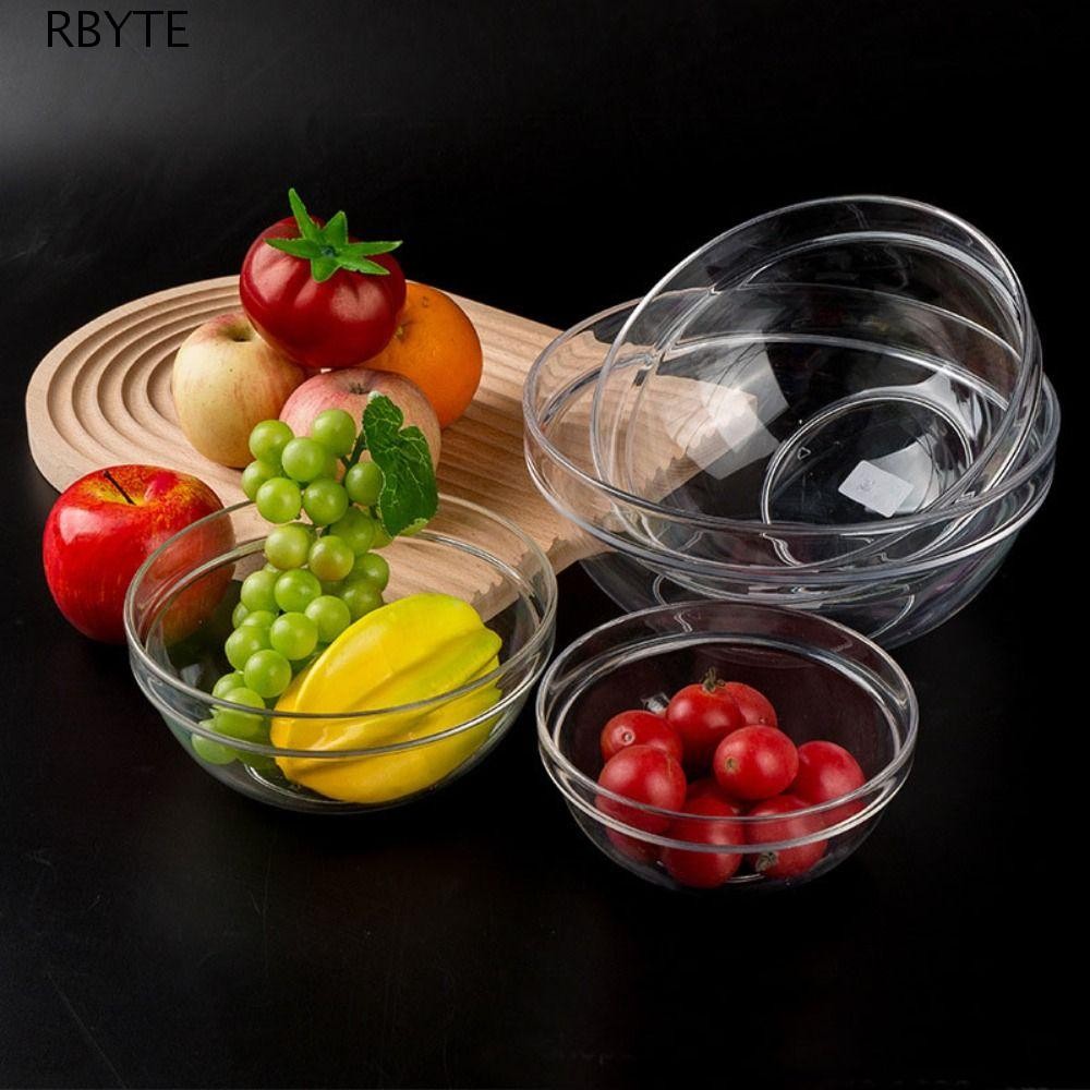 RBYTE ชามสลัดอะคริลิค,ชามขนมเกรดอาหารความจุขนาดใหญ่,เครื่องใช้บนโต๊ะอาหารอเนกประสงค์หนาแข็งแรง ...