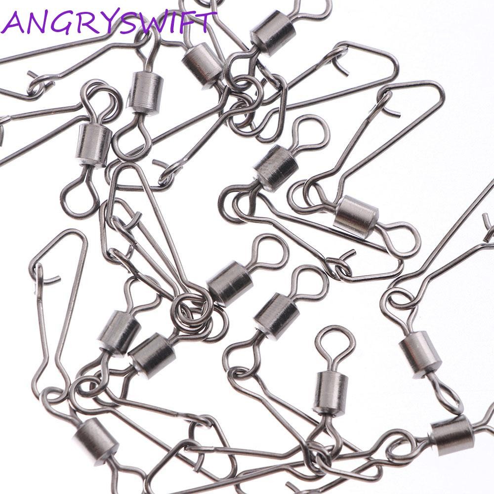 ANGRYSWIFT Connector ทนทาน 50 ชิ้น Interlock Rolling Swivel พร้อม Snap Tackle Hooked | Shopee ...