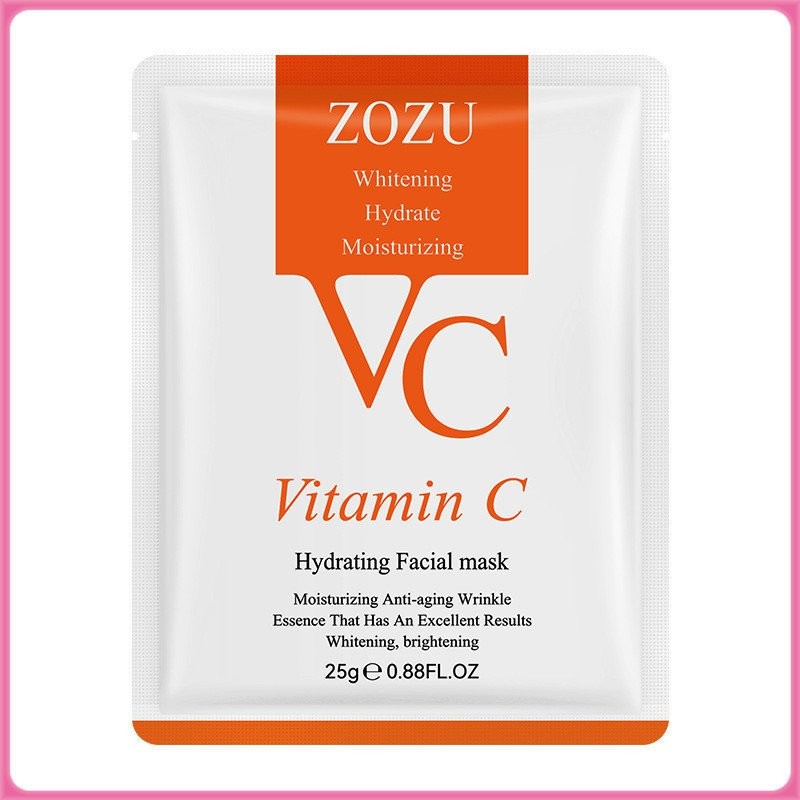 YTL zozu VC Mask วิตามินซี Sheet Mask Bright White Face Smooth Soft ...