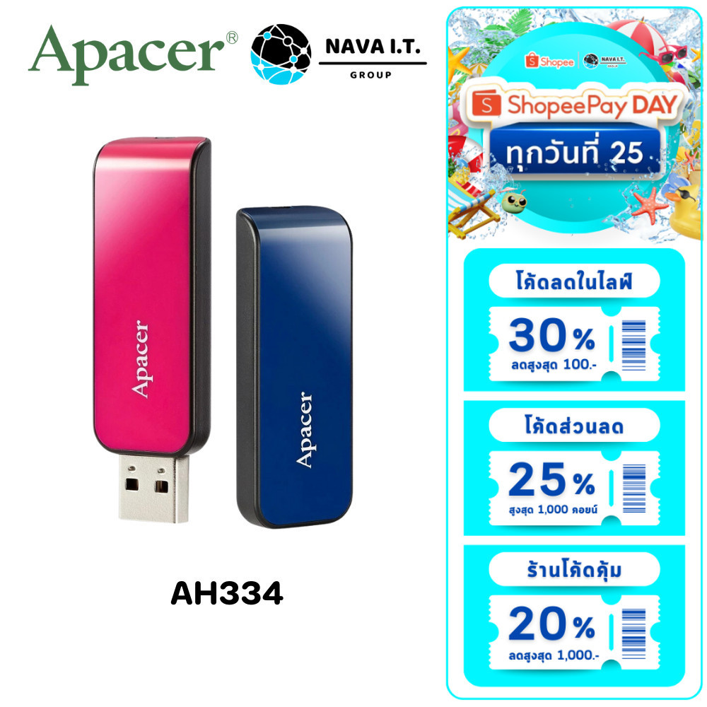 APACER AH334 USB FLASH DRIVE 32GB USB2.0 แฟลชไดรฟ์ รับประกัน 5 ปี ...