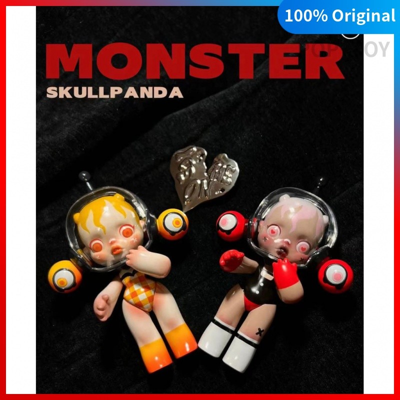 【ของแท้】Skullpanda Monster Sunny & Monster Beauty Cute Figures POP MART ...