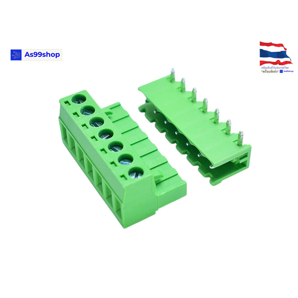 Terminal Block PCB connector 7P / 2EDGK 5.08mm plug-in ( 1 ชุด ผู้+เมีย ) | Shopee Thailand
