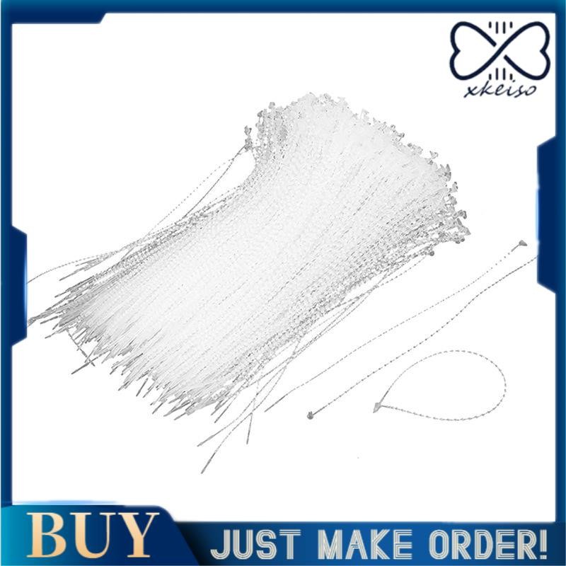 พลาสติกบรรจุ Fasten String สาย Loop Tie 18 ซม.1000 ชิ้นโปร่งใสสีxkeiso ...