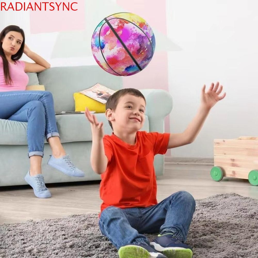 Radiantsync การฝึกอบรมในร่มลูกบอลที่เงียบสงบ, ซิปแบบถอดได้ 18 ซม./21 ซม./24 ซม. บาสเก็ตบอลเด้ง ...