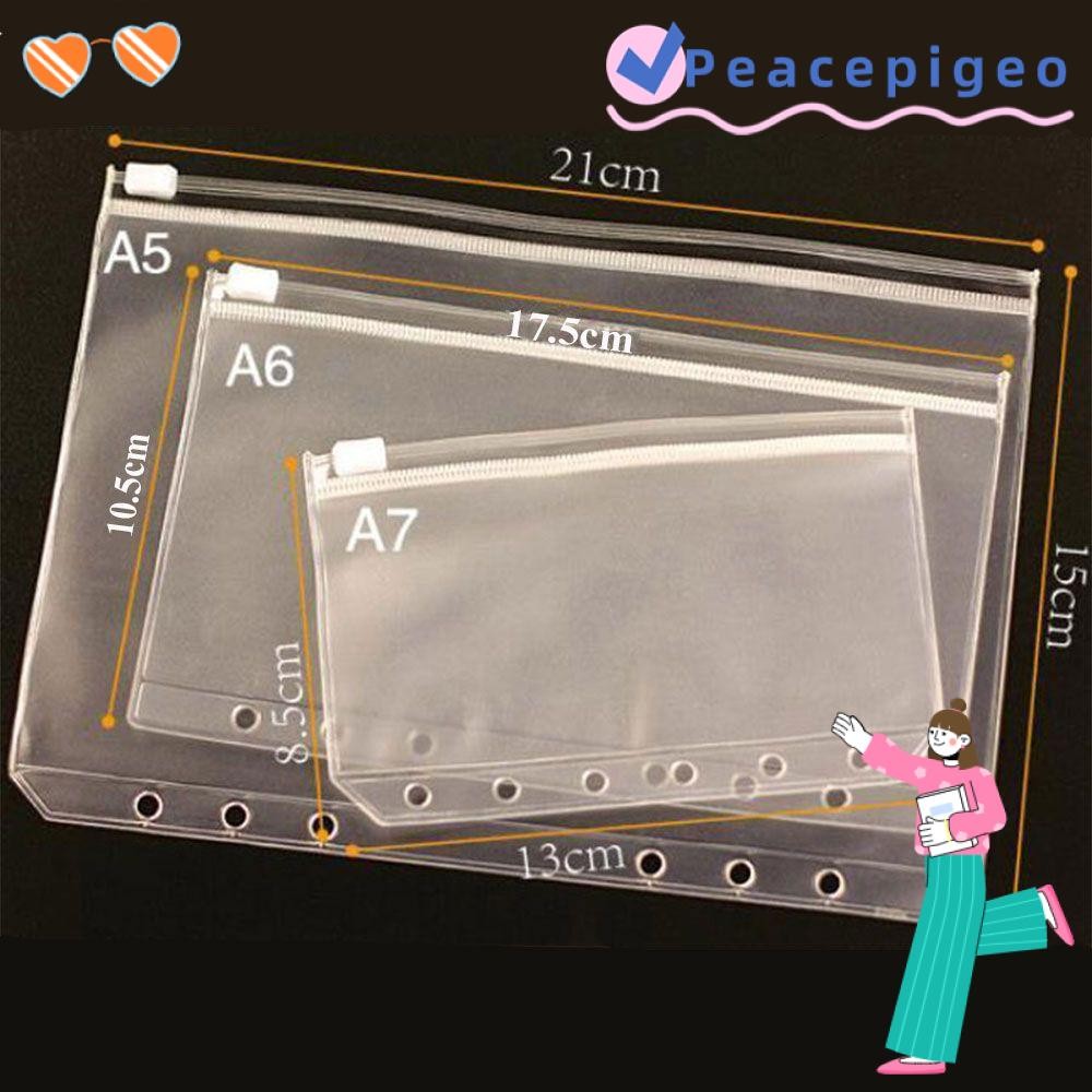 PEACEPIGEO 1/5PCS PVC Storage Organization Loose-leaf Resealable Zip Lock | Shopee Thailand