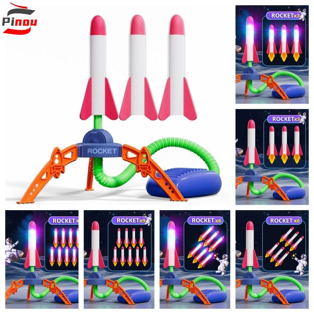 ของเล่นจรวด PINOU Stomp, เครื่องเปิดจรวดพลาสติกโฟม, ปั๊มเท้าเกมแบบโต้ ...