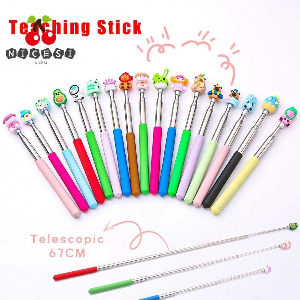 NICESI การสอน Pointer, Telescopic Rod สแตนเลสนิ้วมืออ่าน Sticks ...