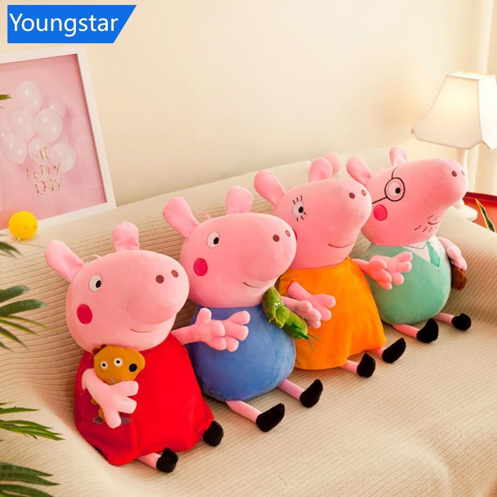 YS 20 ซม.Peppa Pig Plush ของเล่นตุ๊กตานุ่มตุ๊กตาครอบครัวตุ๊กตาสําหรับ ...