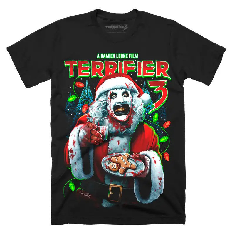 Merry Christmas เสื้อยืด terrifier 3 Milk and carnage Hot Tops For Men ...