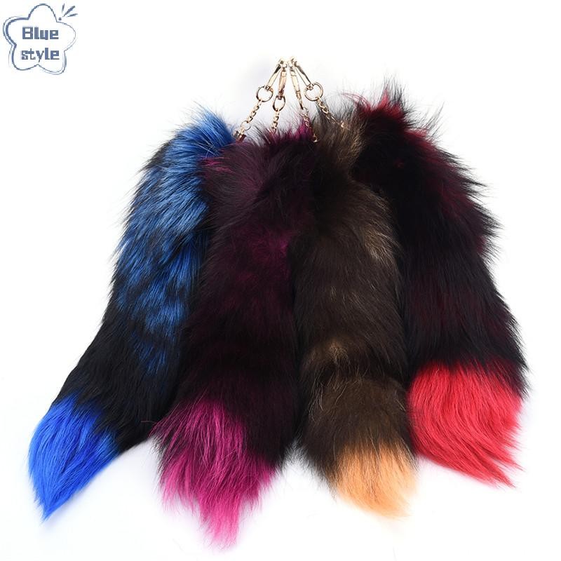 Bluestyle พวงกุญแจหางจิ้งจอกขนาดใหญ่ Fur sel พวงกุญแจรถกระเป๋า Charm 4 สีพวงกุญแจใหม่ | Shopee ...