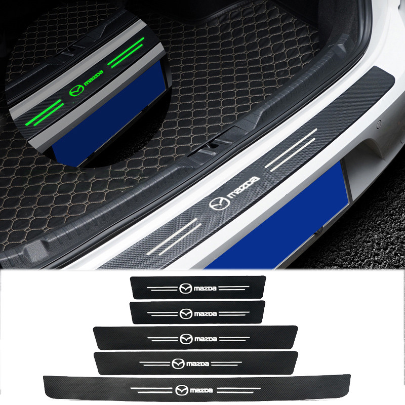 รถเกณฑ์สติกเกอร์ประตู Sill Anti-scratch Strip Decals สําหรับ Mazda 3 ...