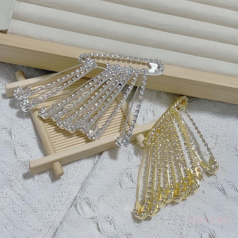 Zuo แพ็ค 10 สไตล์ Pins อุปกรณ์เสริมคลิป Rhinestones Pins พราวเข็มกลัด ...