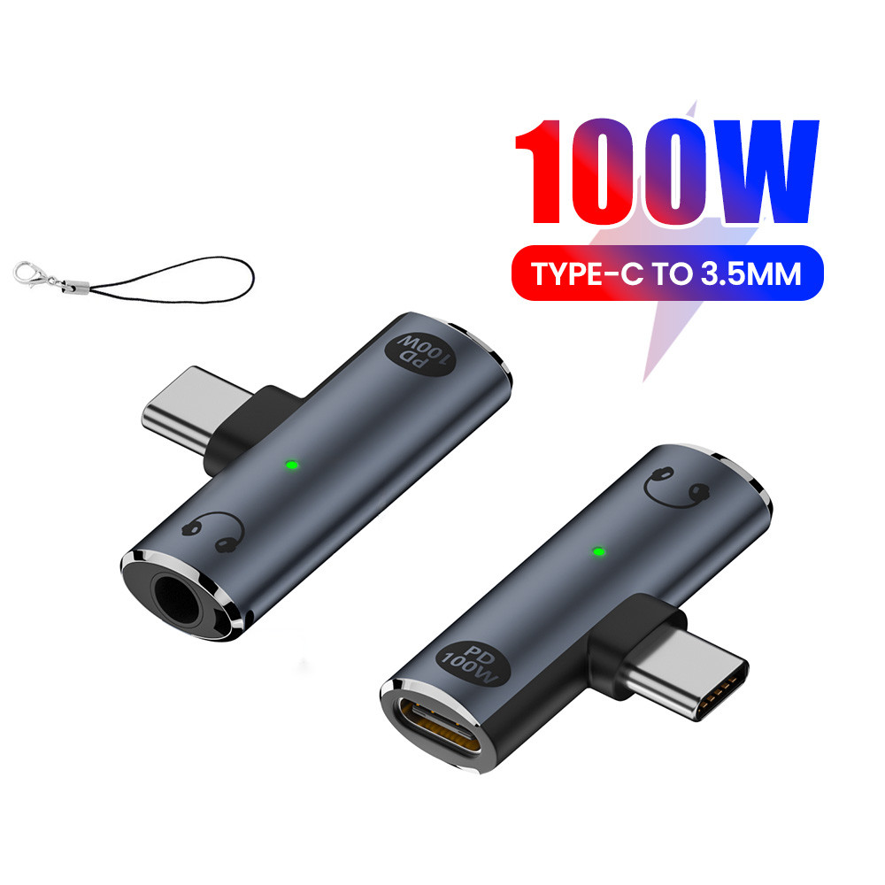 Twitch PD100W Type-C หญิงประเภท C + 3.5 มม.อะแดปเตอร์เสียง 3.5 มม.อะแดป ...