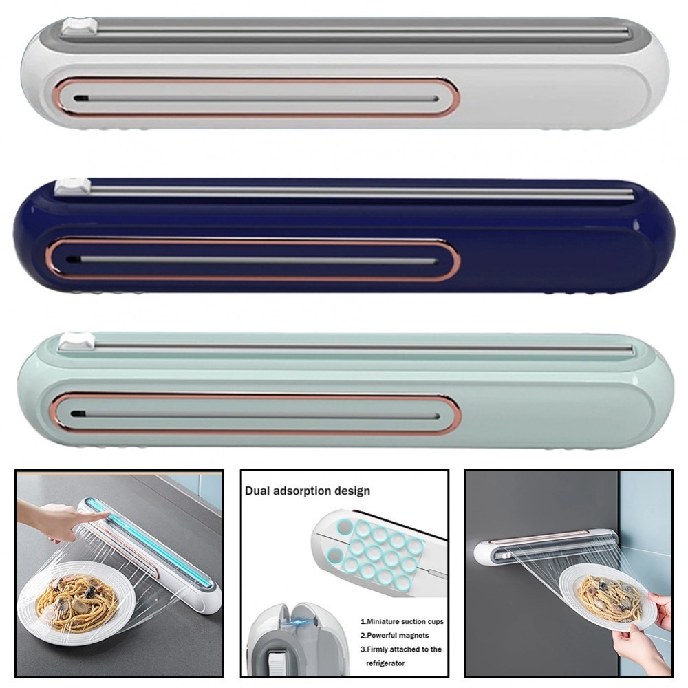 Wrap Divider COMPATIBLE เครื่องมือห้องครัว Magnetic Saran เครื่องจ่ายฟอ ...