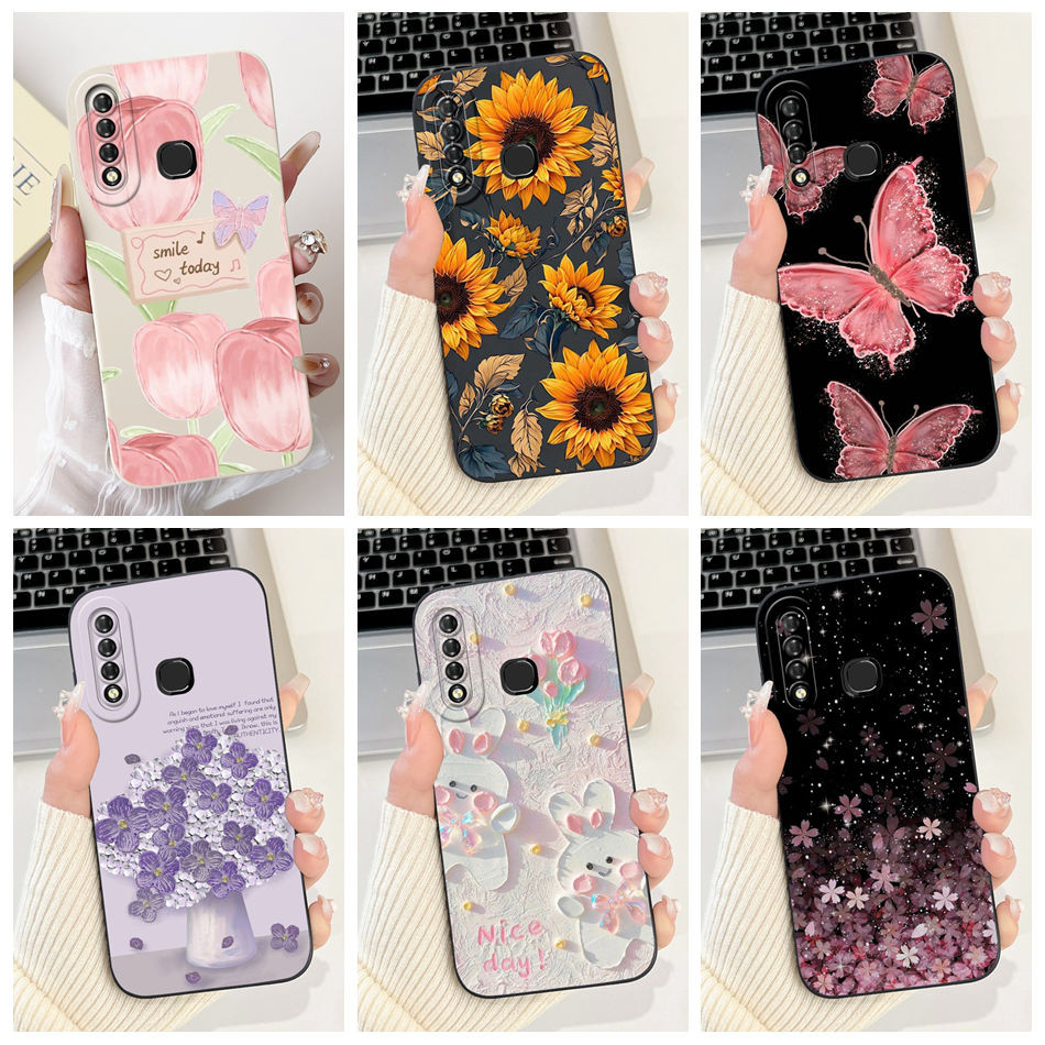 Huawei Y9 Prime (2019) STK-L21 STK-L22 STK-LX3 ทิวลิปดอกทานตะวันผีเสื้อ ...