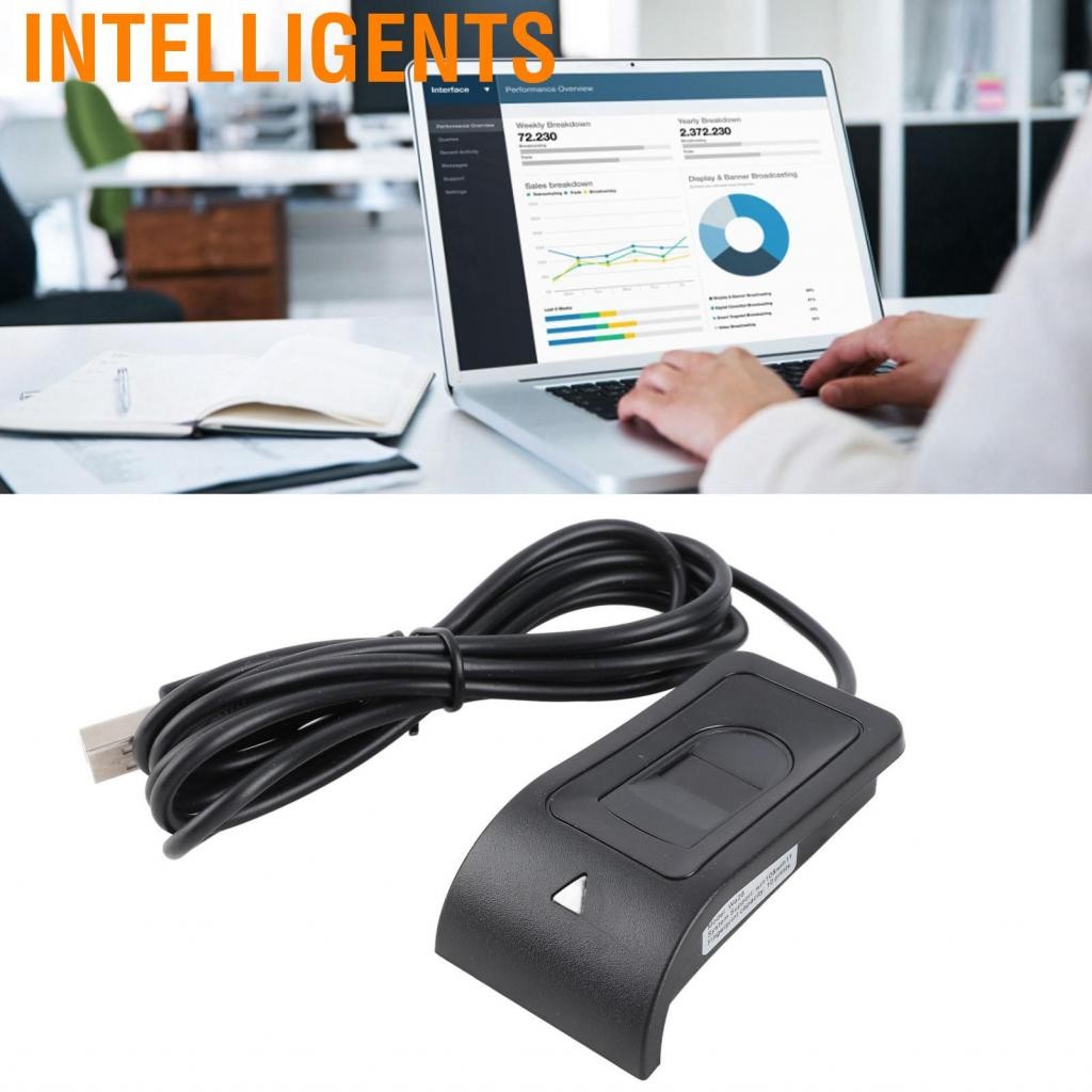 IntelligentS Folosafenar USB Fingerprint Reader Recodition Function Black DC3.3V capacitive ...