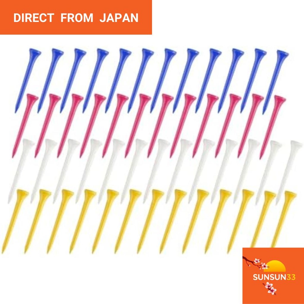 【Direct from Japan】Tabata Golf Tee Plastic Tee Plus Rim Long Tee 70 มม. ...