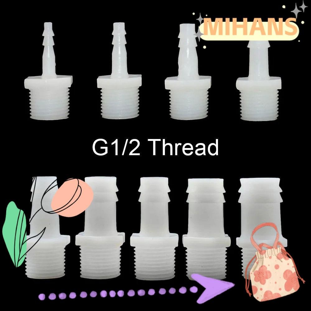 Mih 1/10 ชิ้นท่อเชื่อมต่อ, อุปกรณ์ท่อหยดระบบชลประทานท่อ Coupler, พลาสติก 4/6/8/10/12/14/16/18/20 ...