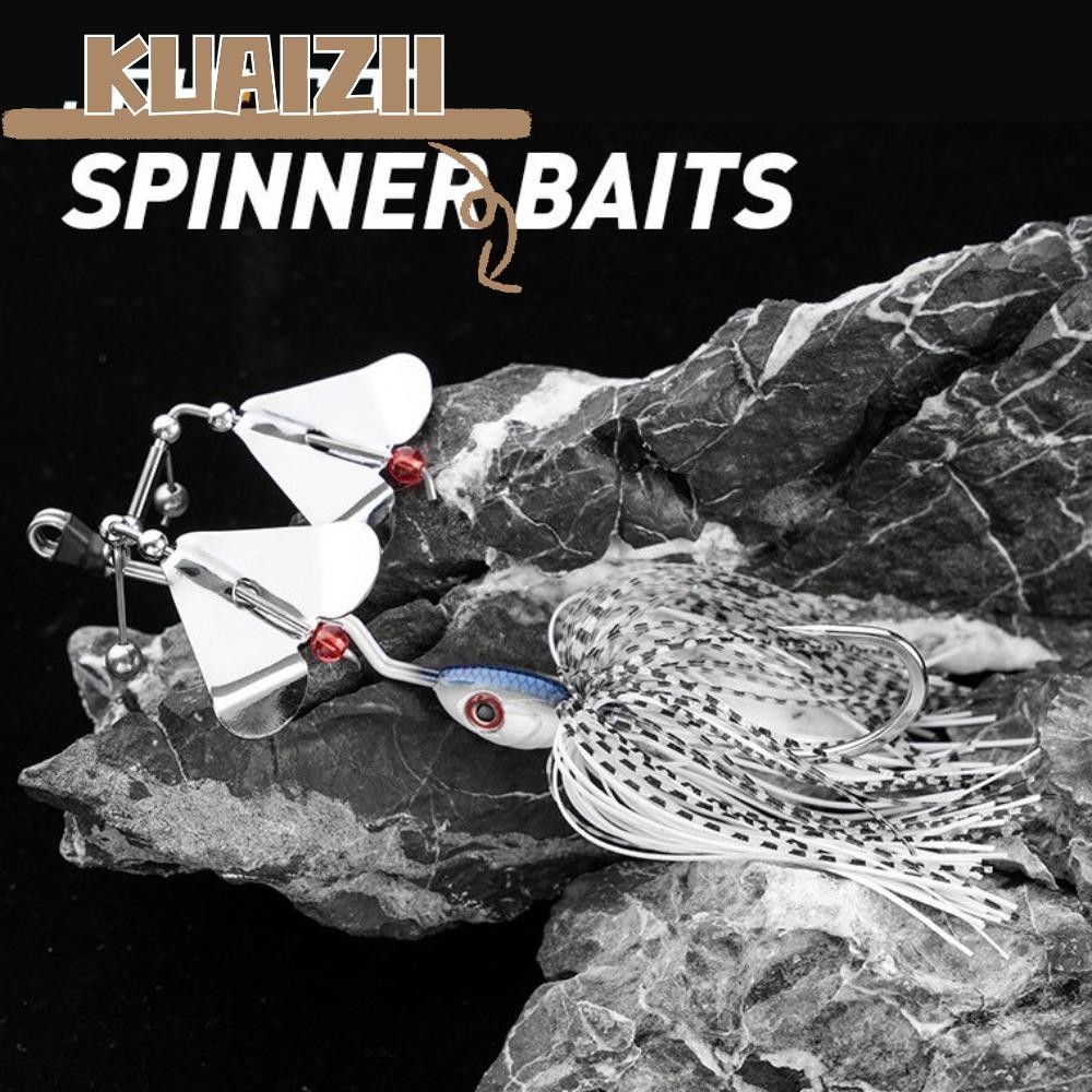 KUAIZII Spinner เหยื่อตะกั่ว Jig, ซิลิโคน + สแตนเลส Flap Beard Fishing ...