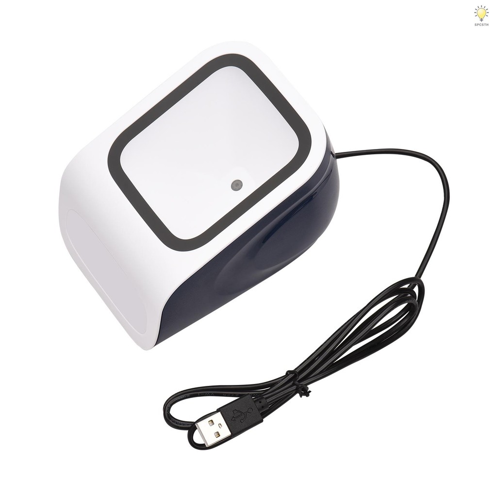 1D 2D QR Desktop Barcode Scanner แพลตฟอร์มแฮนด์ฟรี USB Wired Bar Code ...